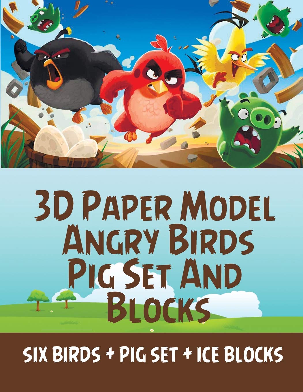 3d Paper Model Angry Birds Pig Set And Blocks Paper | Desertcart INDIA