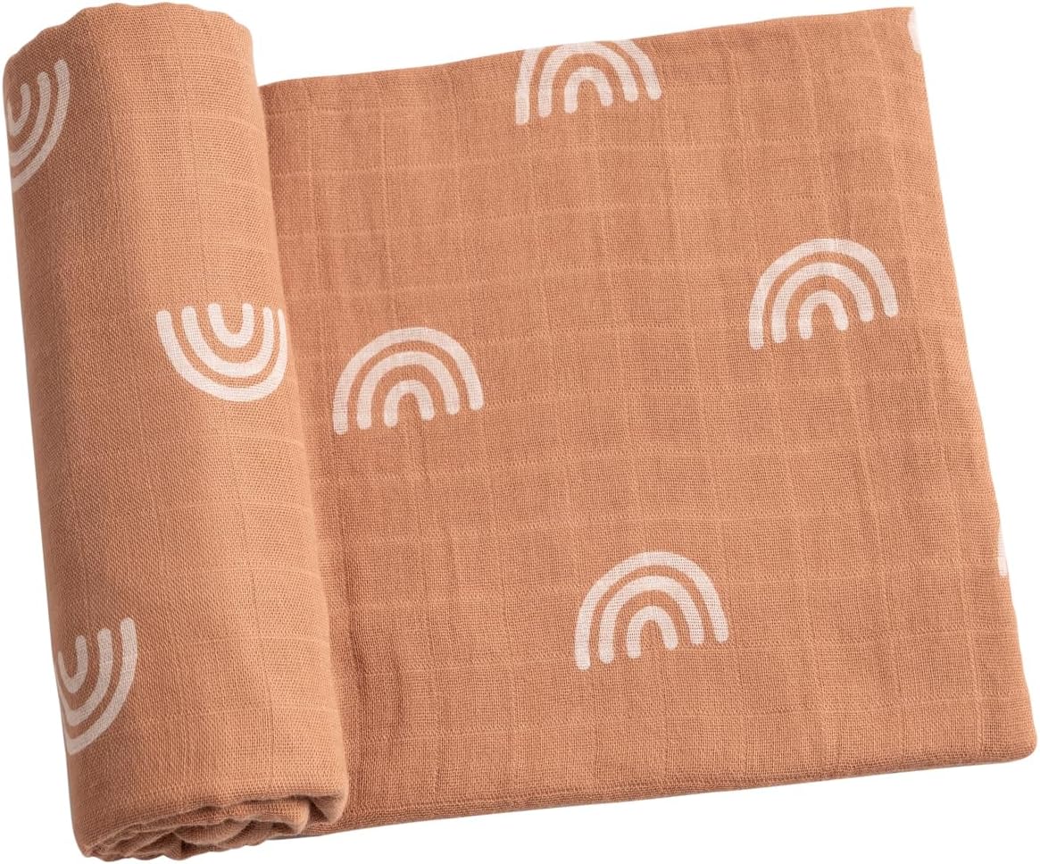 Amazon.com: Meracorallo Muslin Swaddle Blanket Silky Soft Rainbow ...