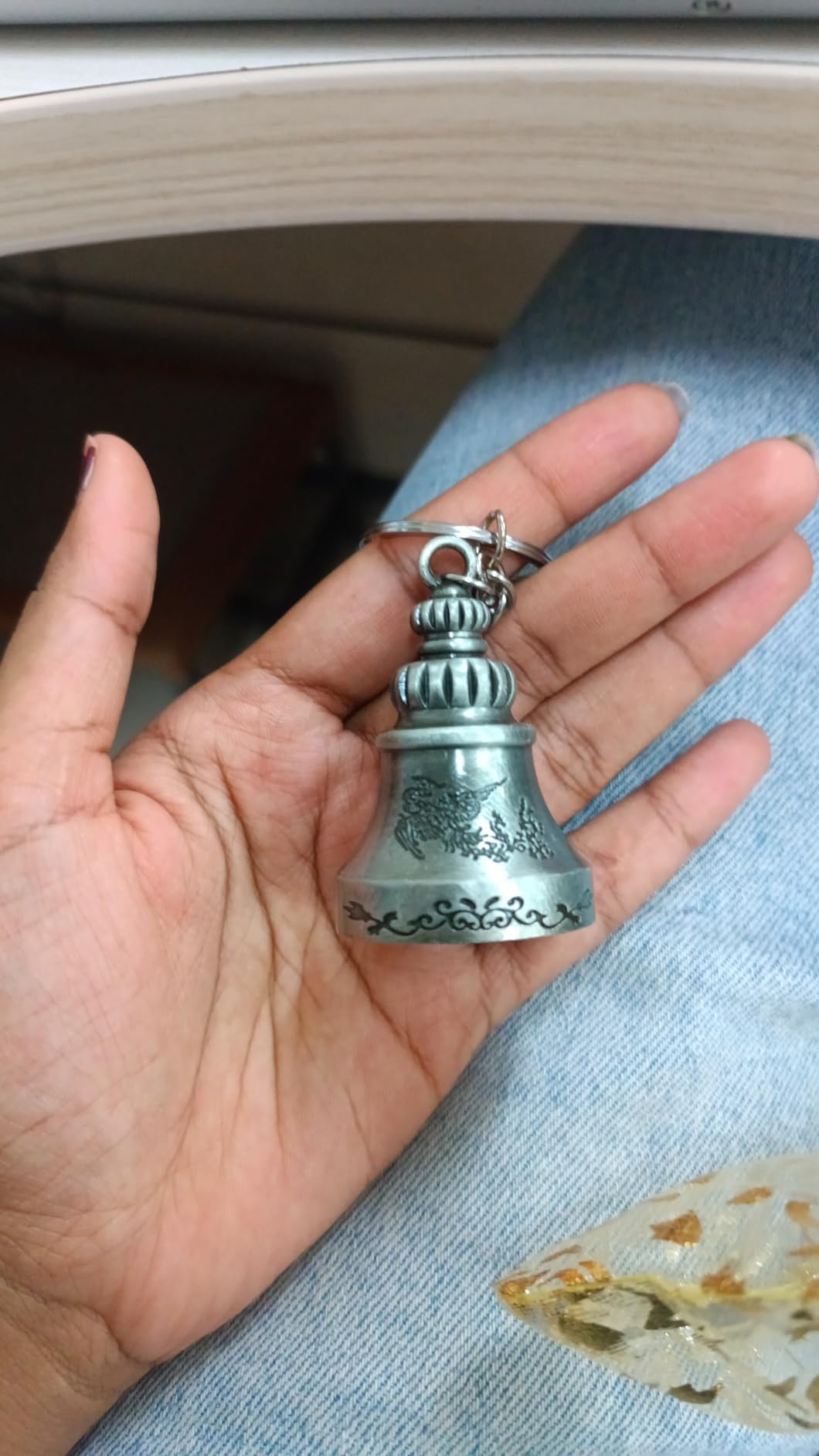 AEROSTARK Guardian Bell For Bike Keychain | Good Luck Charm for Bike ...