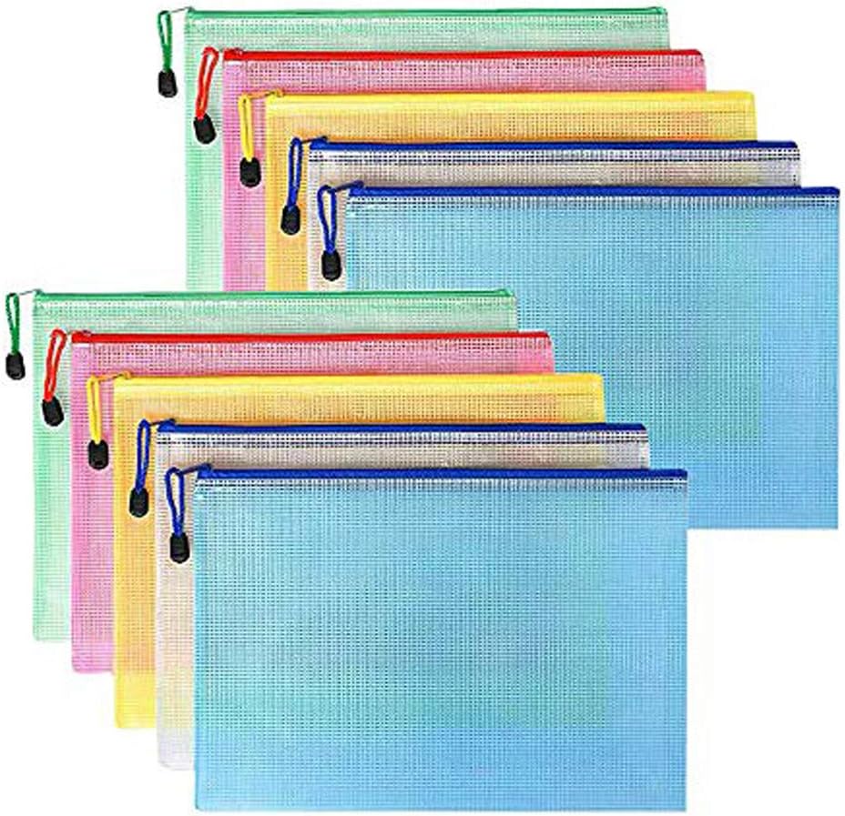 10Pcs Plastic Zipper File Bags,B4 Zip Document Wallet File Zipper Bags ...