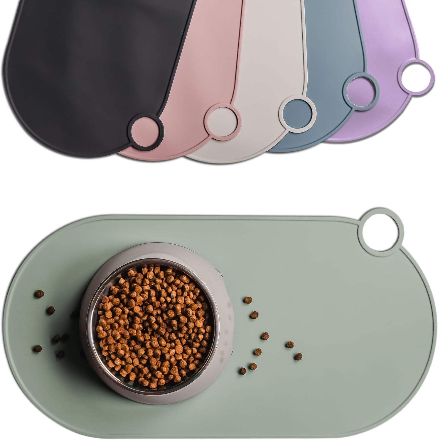 ne&no Silicone Bowl Mat for Cats and Small Dogs Cat Bowl Mat Waterproof ...