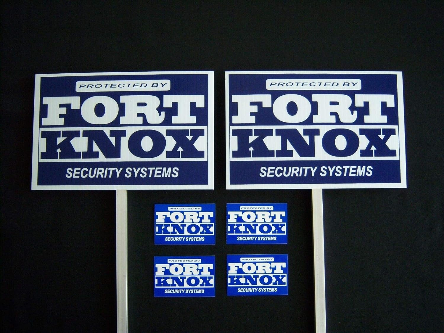 Amazon.com: FORT KNOX SECURITY 2 Signs + 4 Decals - 2 Stakes .#PS-411 ...