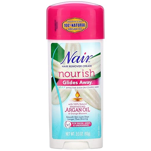 Amazon.com : Nair Hair Remover Glides Away Nourish With Argan Oil 3.3 ...