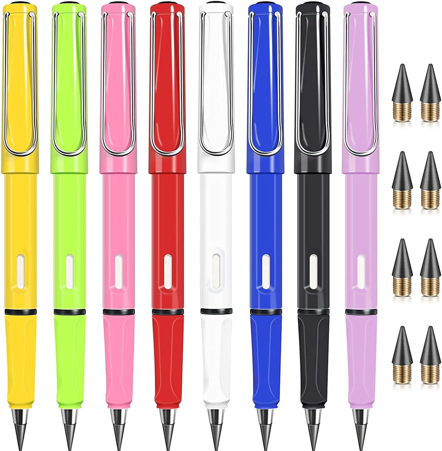 Everlasting Inkless Pencils 8 Pcs Infinity Pencil Reusable Forever Pen ...