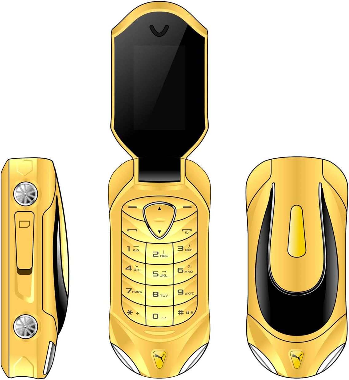 Tuanzi F18 Smallest Flip Cellphone GSM Unlocked 2G Mini Phone MTK6261 ...