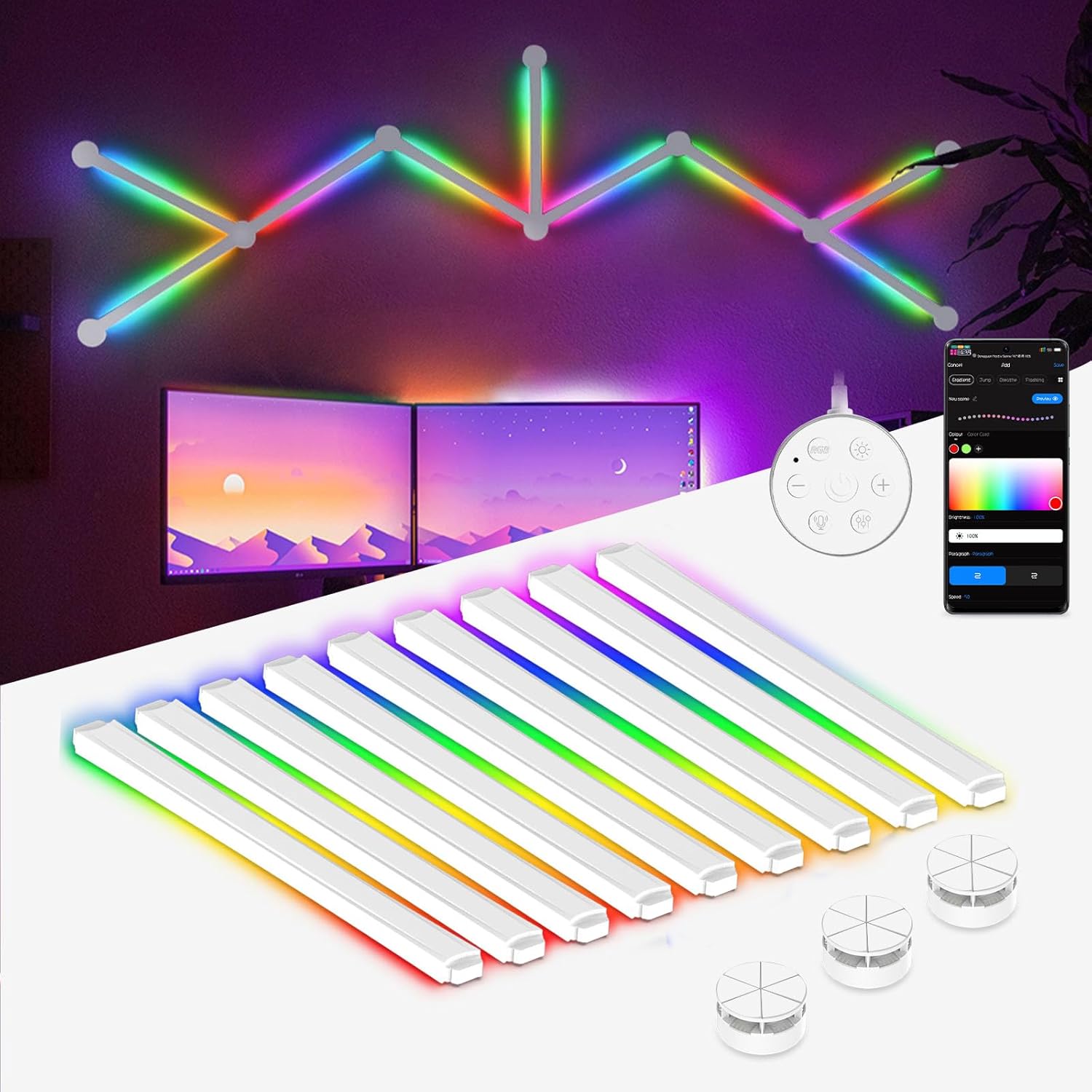 Amazon.com: TSOCOS Smart LED Light Bar - Smart Wall Light Lines with ...