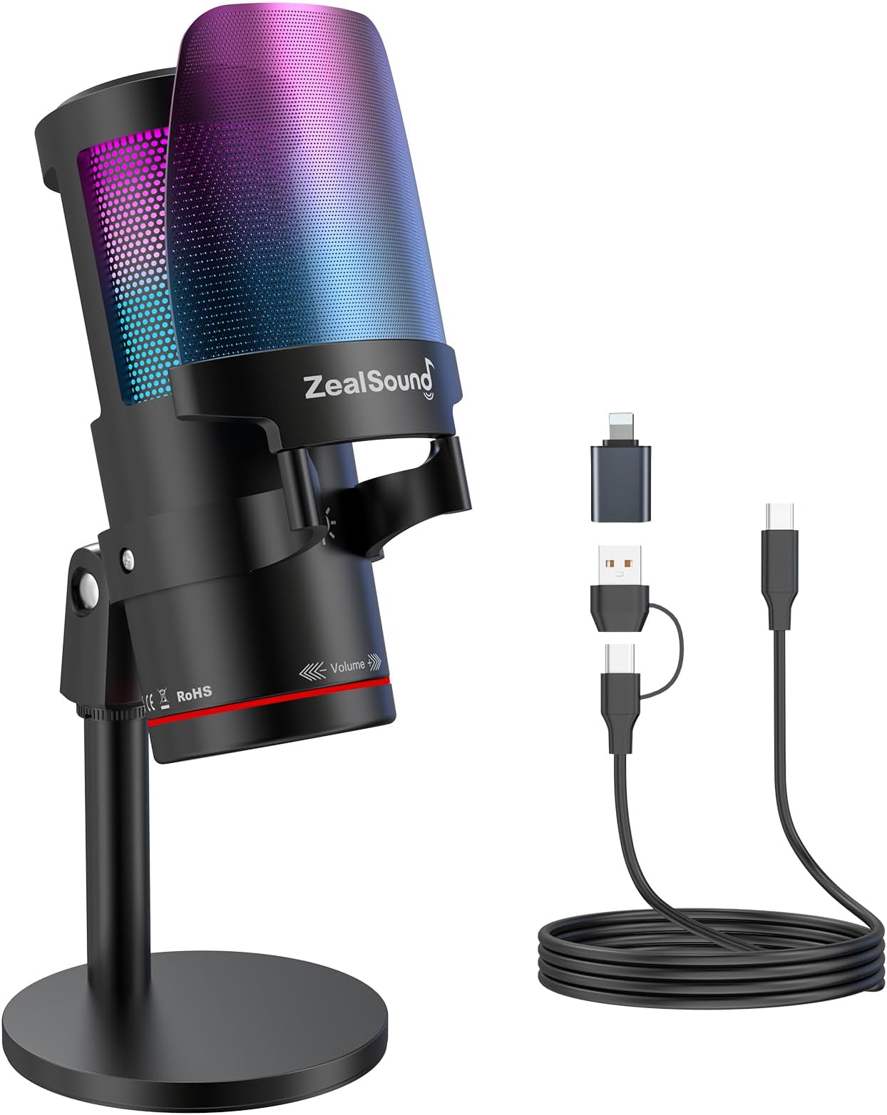Amazon.com: ZealSound Gaming USB Microphone,Noise Cancellation ...