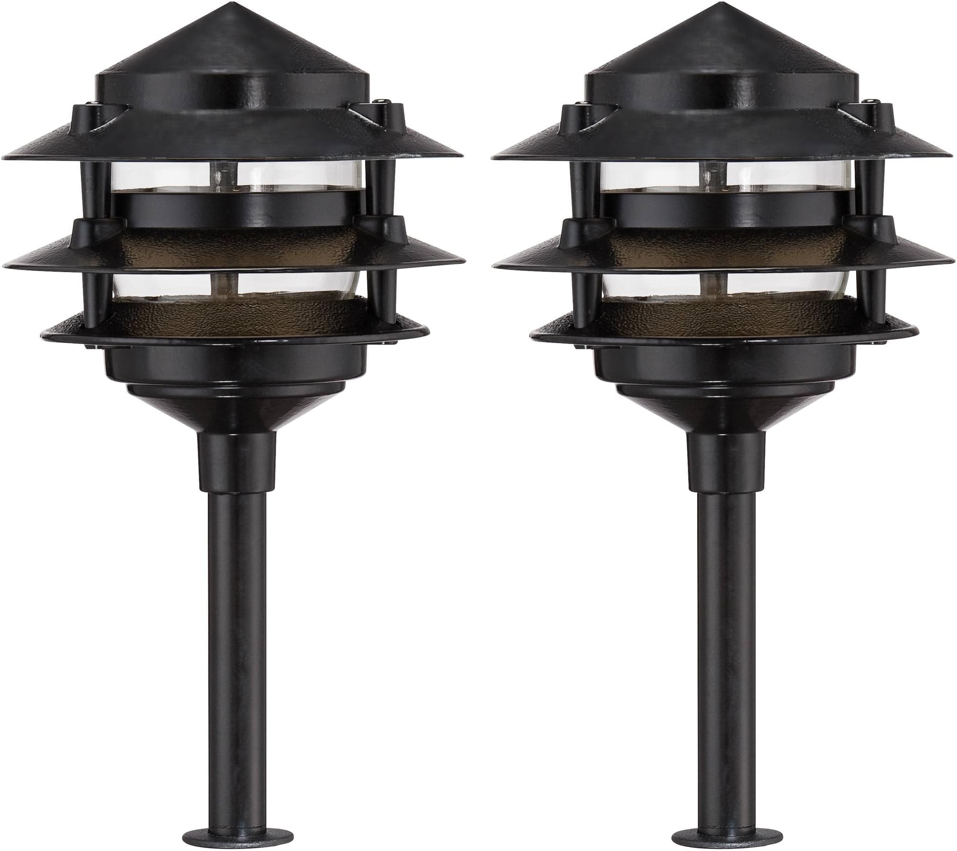 Best Pro Lighting Low Voltage Landscape 3 Tier Pagoda Light (Rust ...