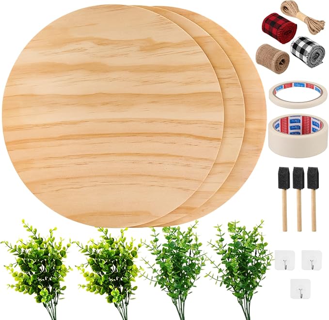Amazon.com: 2/5 Inch Thick Wood Circles for Crafts,16 Inch Unfinished ...