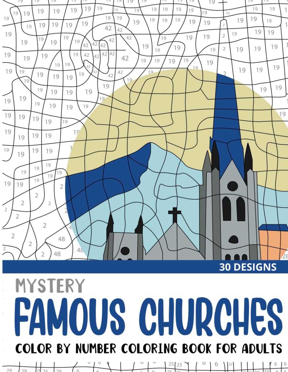 Amazon.com: Mystery Famous Churches Color By Number Coloring Book for ...