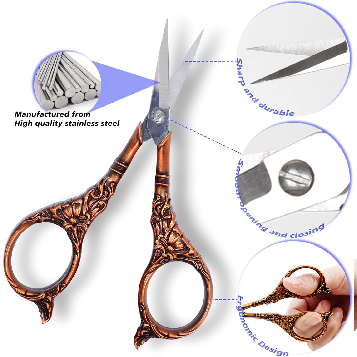 Snapklik.com : 45Inch Vintage Crochet Scissors Embroidery Scissors ...