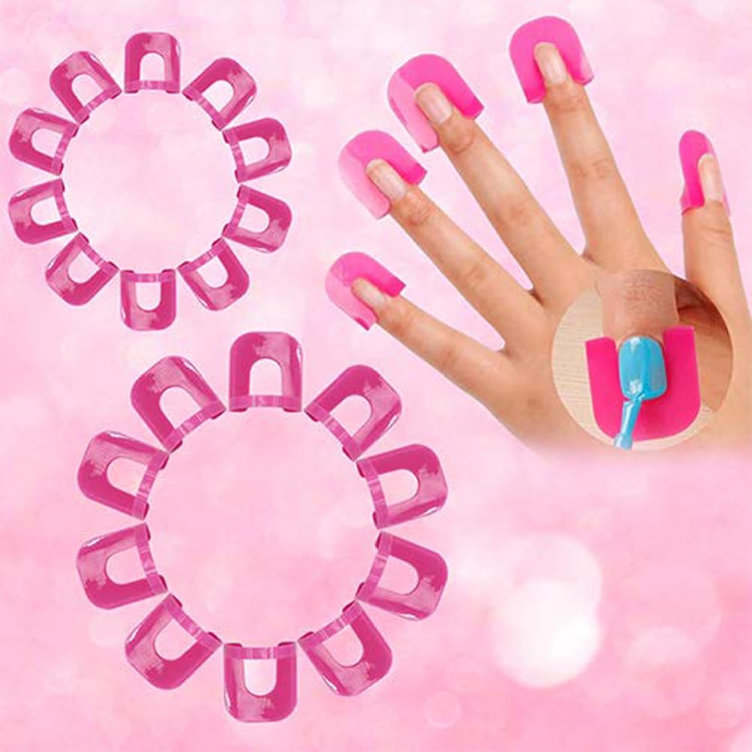 Amazon.com: 26 PCS Nail Protector Tools U-Shape Nail Guards Reusable ...