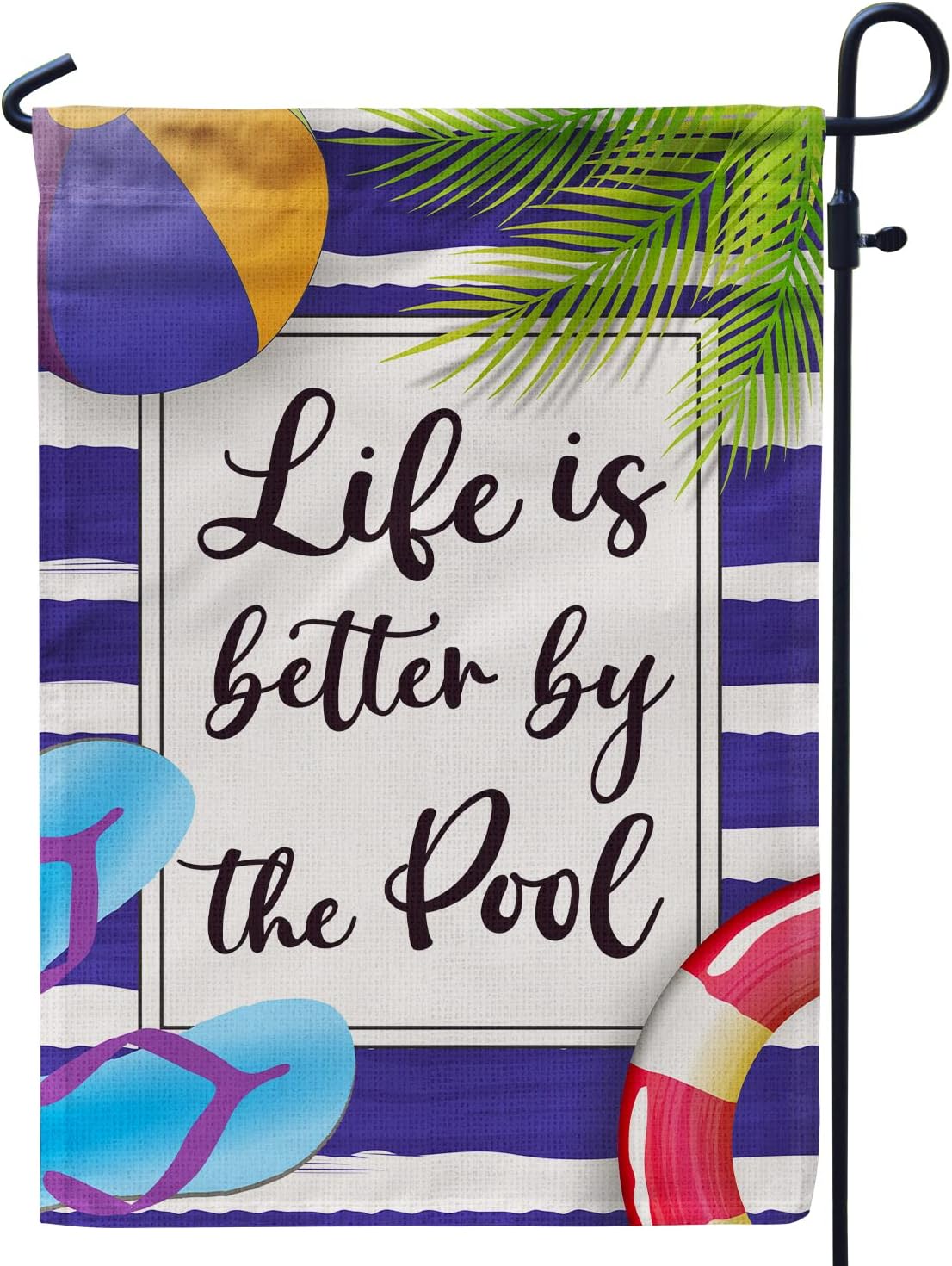 Amazon.com : Summer Pool Garden Flag, Life is Better By the Pool Garden ...