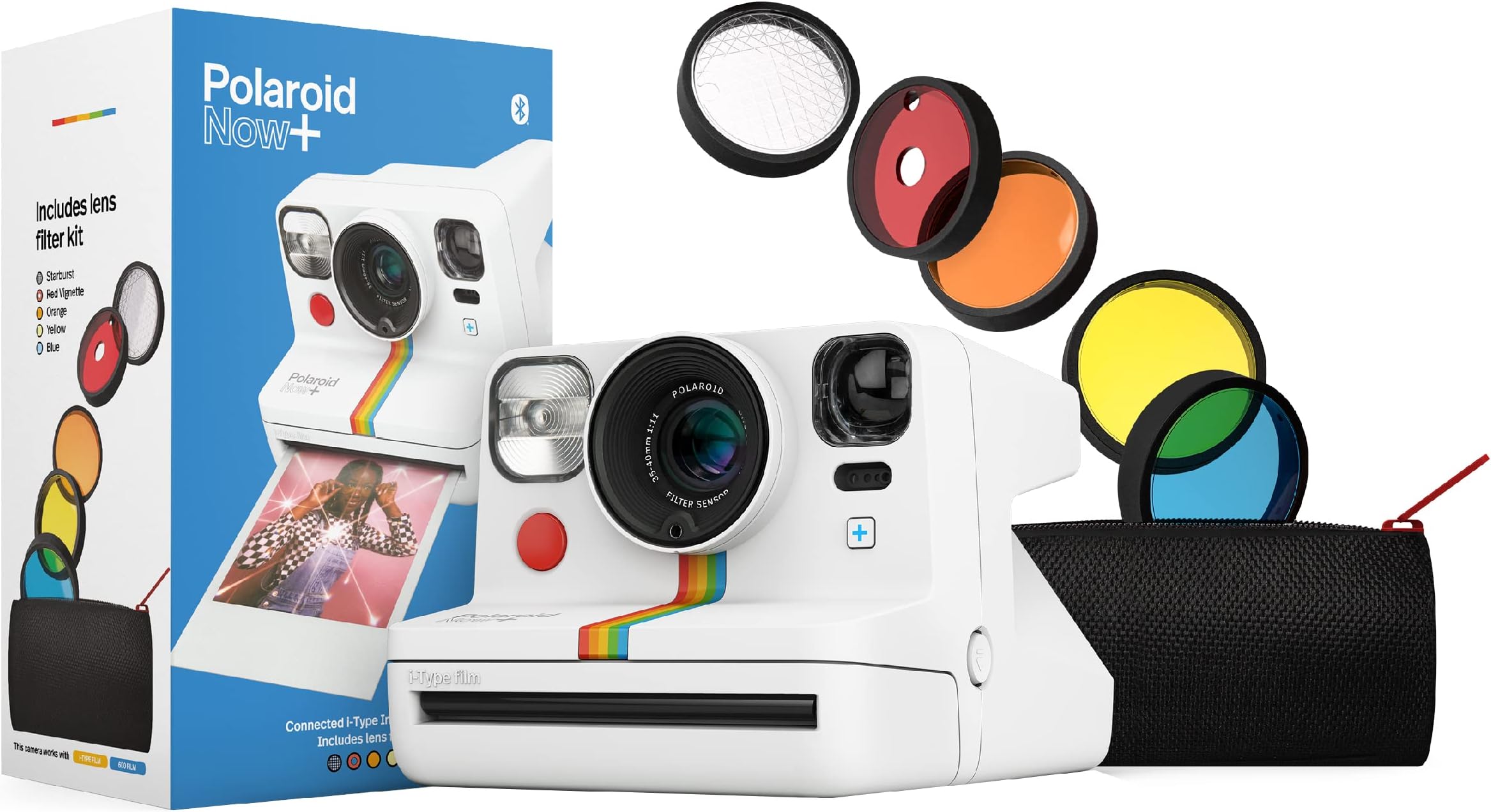 Amazon.com : Polaroid Now+ White (9062) - Bluetooth Connected I-Type ...