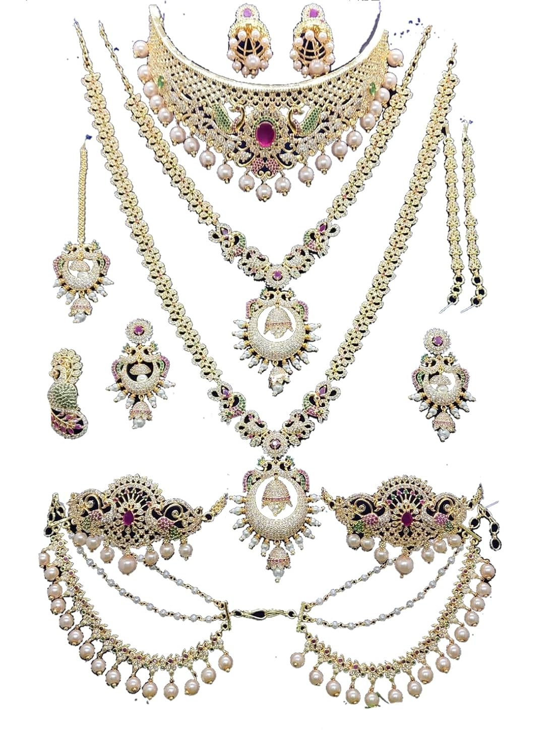 Buy One gram gold bridal jewellery set at Amazon.in