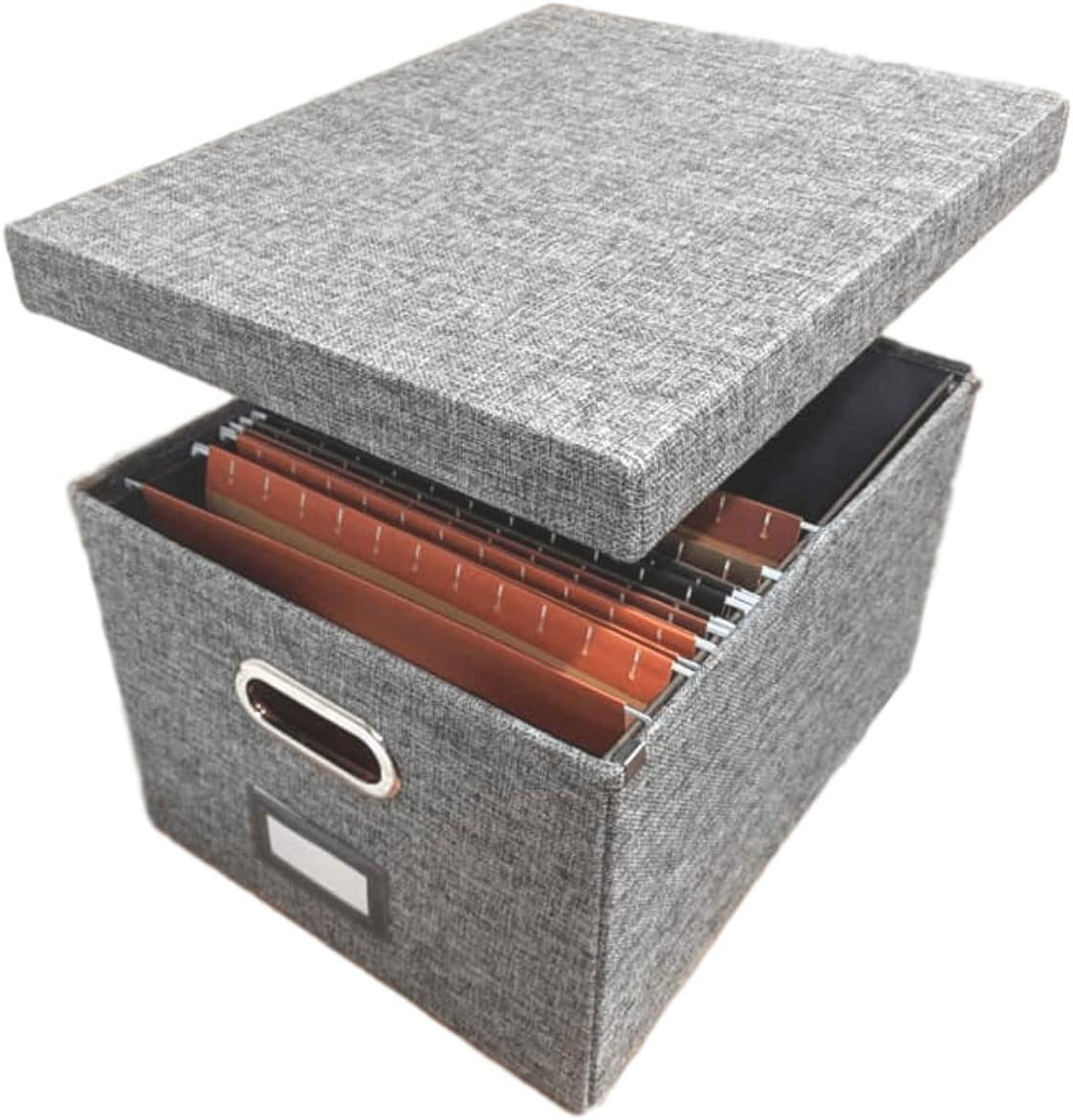 Amazon.com : Bearly Trading Linen File Storage Box Includes 10 A4 ...