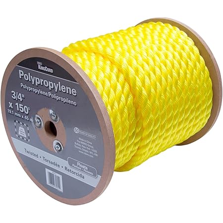 KingCord 300551 1800 in (45720 mm) x 3/4 in (19 mm) Twisted ...