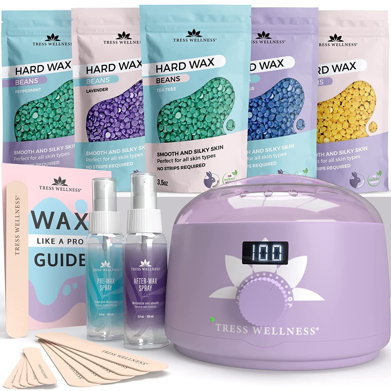 Amazon.com : Tress Wellness Waxing Kit for Brazilian Wax - Easy to Use ...