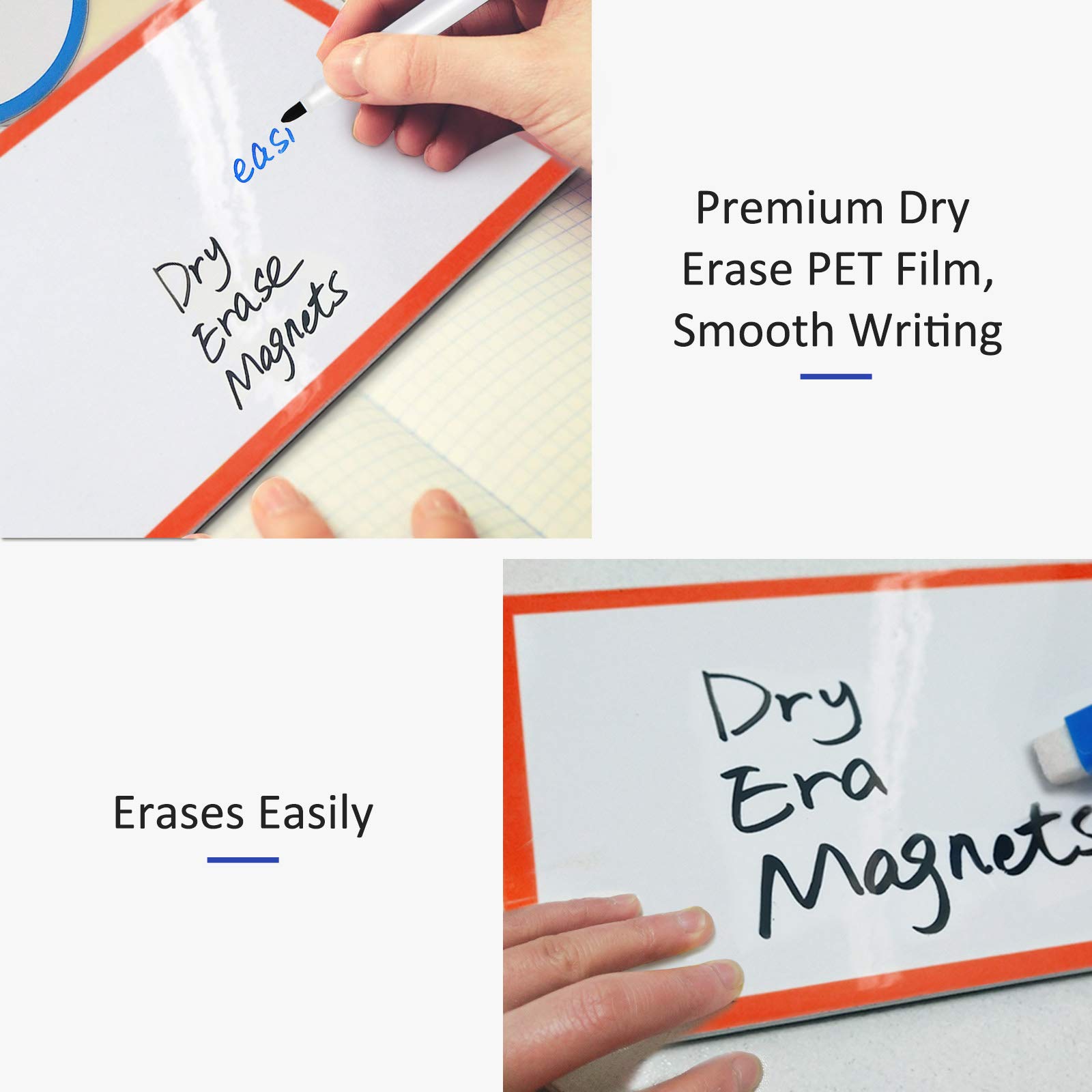 Snapklik.com : 6Pcs Magnetic Dry Erase Labels Extra-Large, 82x55 Thick ...