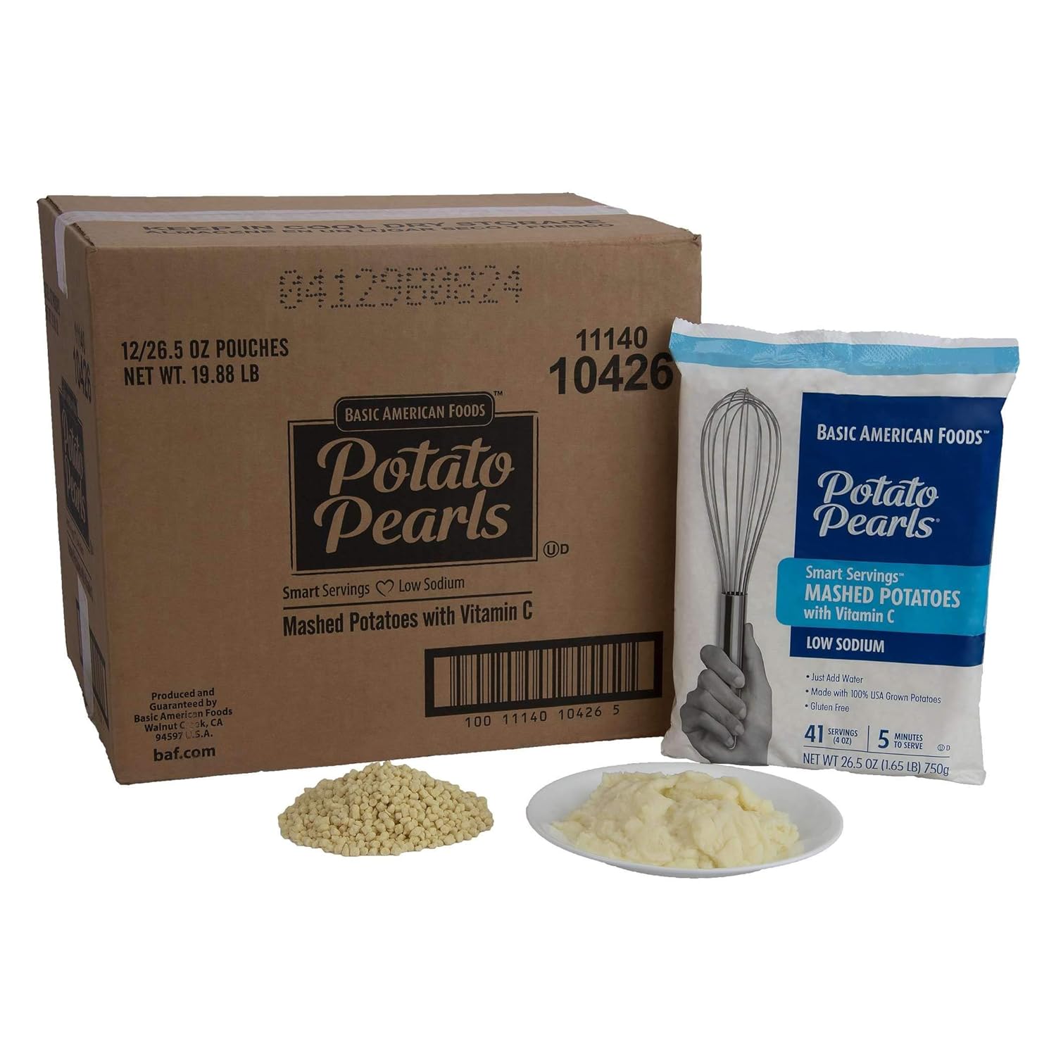 Amazon.com : Potato Pearls Smart Servings Low Sodium Mashed Potatoes ...