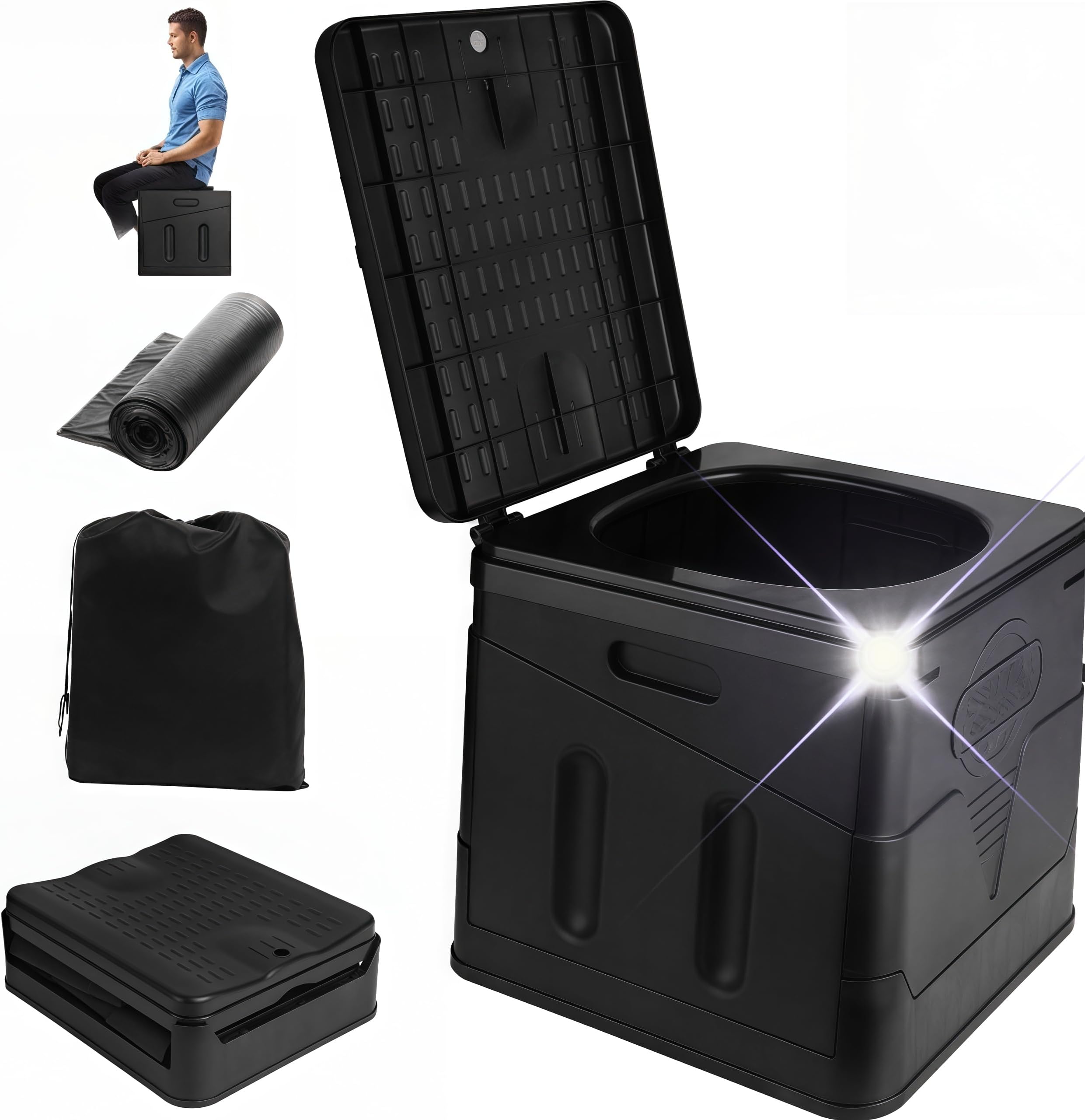 Menace Marine Portable Outdoor Camping Toilet Box 20L : Amazon.com.au ...