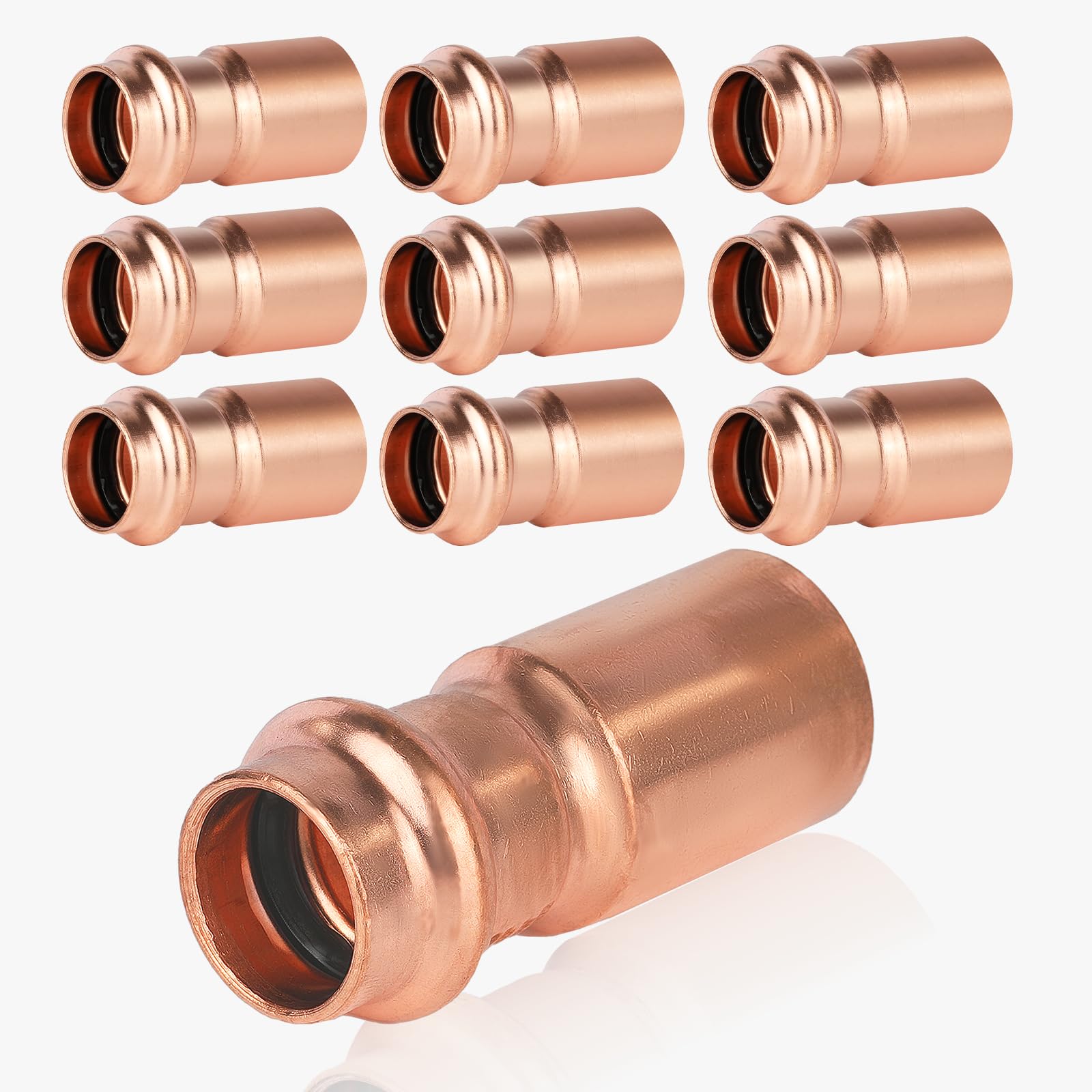 Amazon.com: (Pack of 10) EFIELD 3/4" FTG x 1/2" Copper Press Fit ...