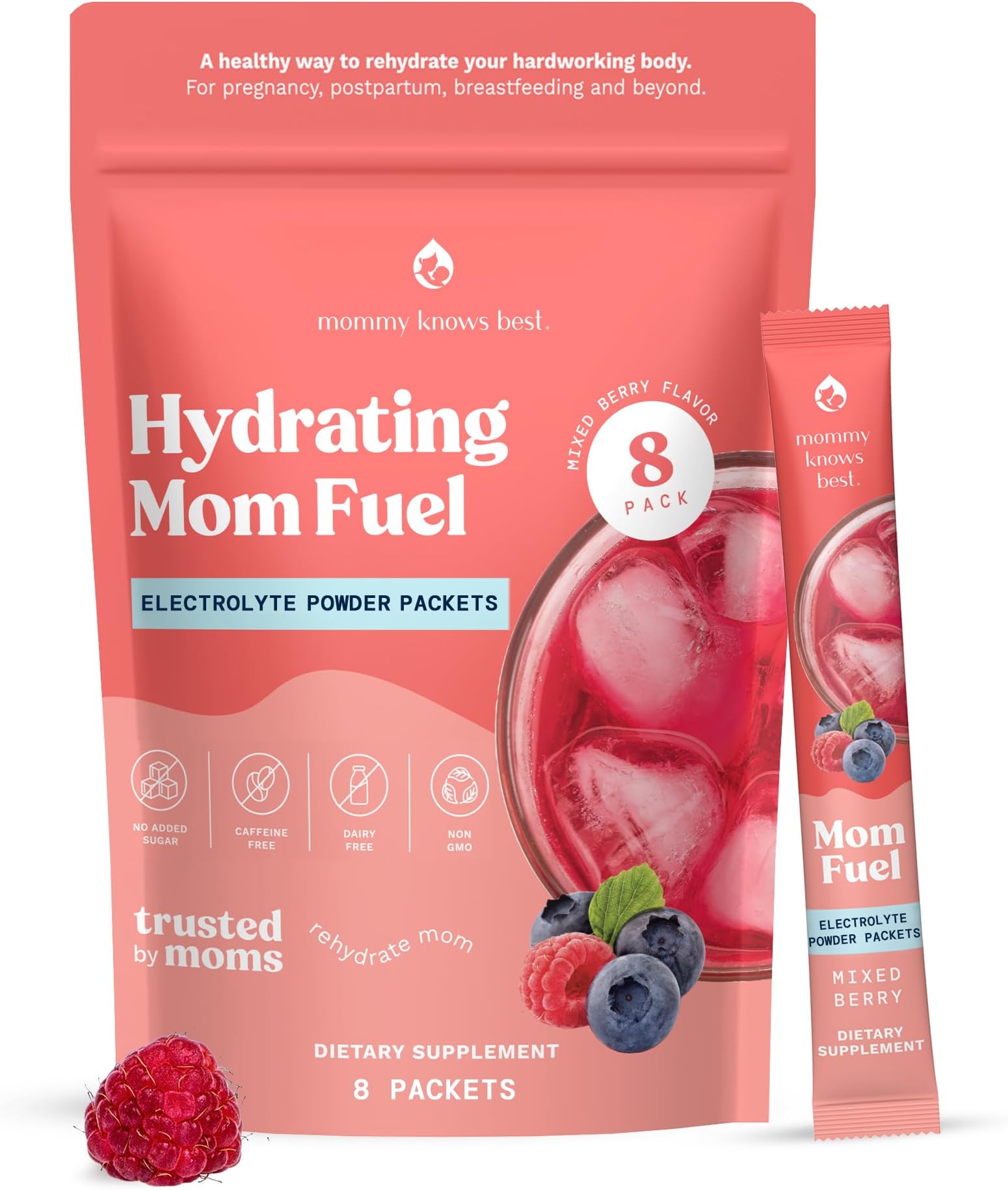 Amazon.com: Mommy Knows Best Mom Fuel Electrolyte Drink Mix for Moms ...