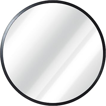 Black Circle Wall Mirror 16 Inch Round Wall Mirror for Entryways ...