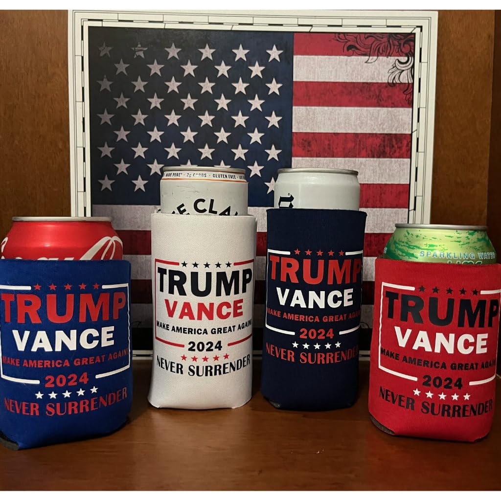 Amazon.com: Trump Vance MAGA Soft Insulated Can Cooler Drink Sleeve ...