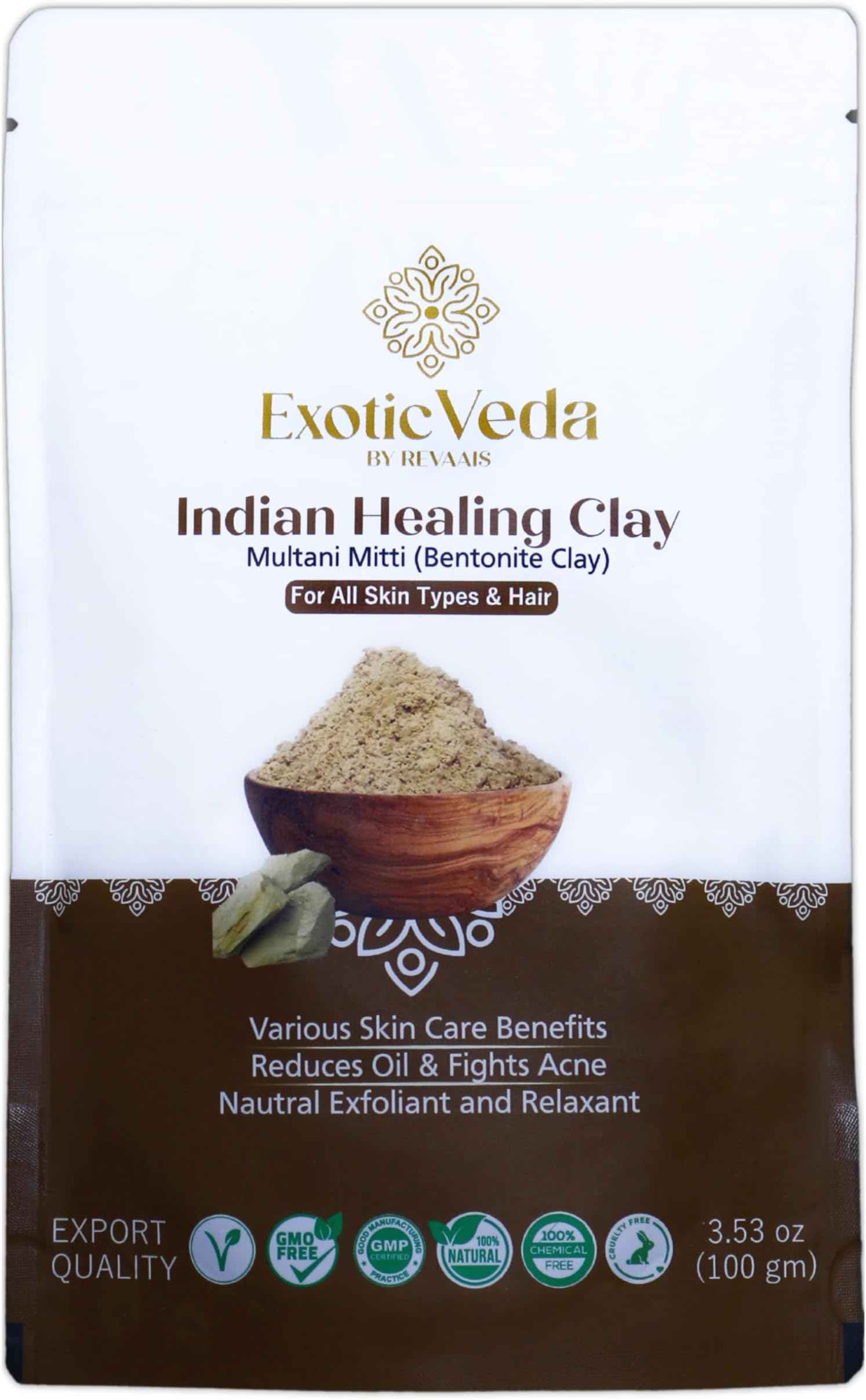 Amazon.com : Skin Elements Fuller’s Earth (Multani Mitti) & Turmeric ...