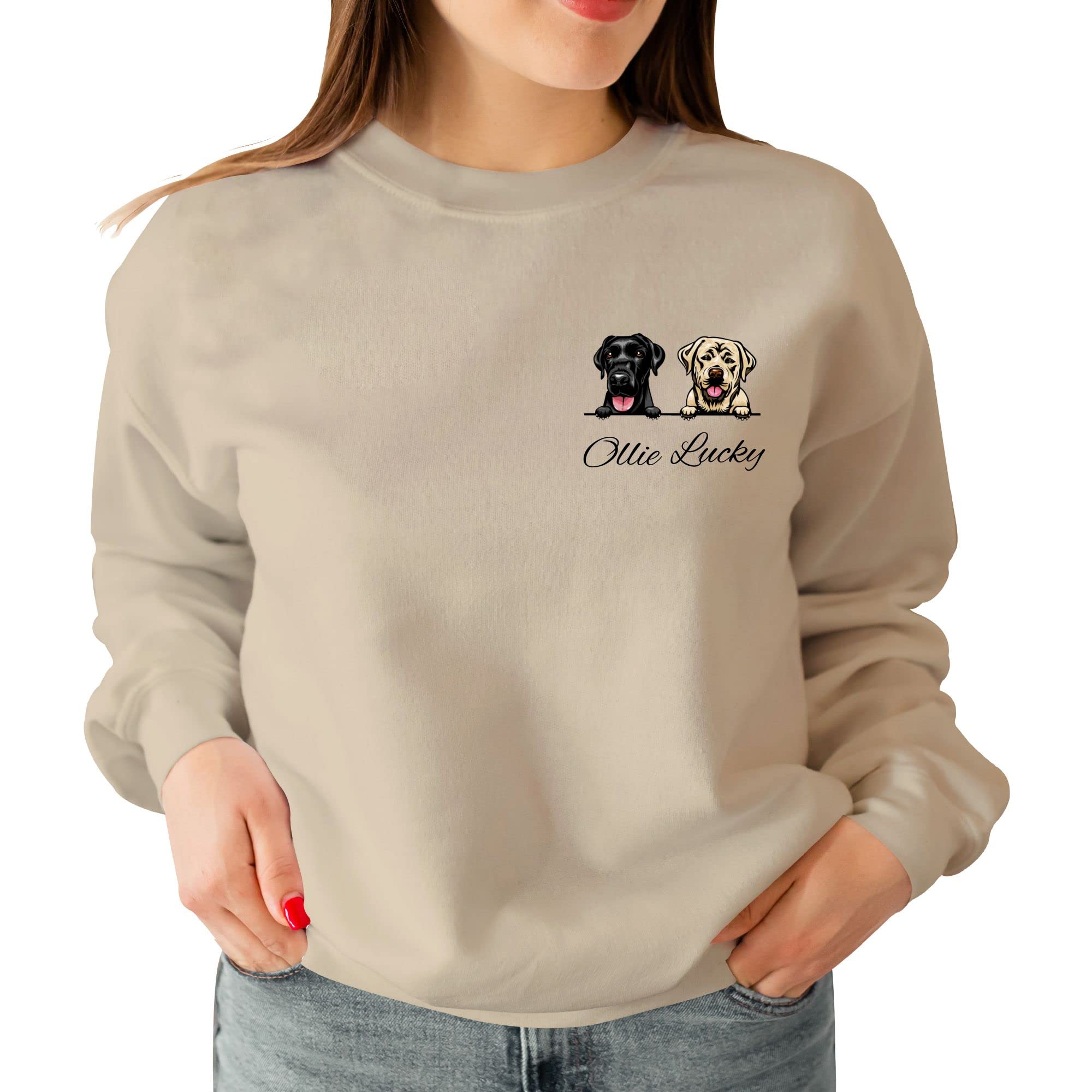Customizable Dog Breed Face Mom Sweatshirt for Women, Personalized ...