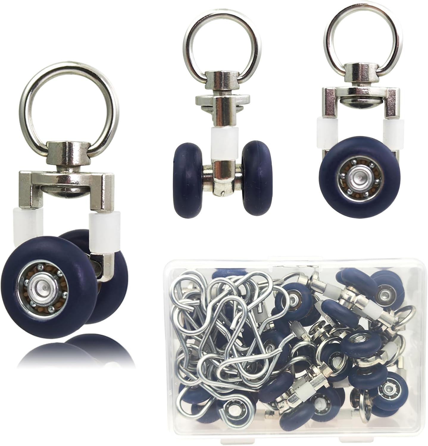 Amazon.com: TSBS 15 Pack Ceiling Curtain Rollers, Sliding Track Gliders ...