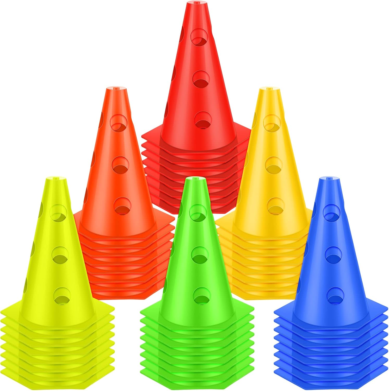 Amazon.com : 48 Pcs Training Cones for Sports Outdoor Indoor Plastic ...