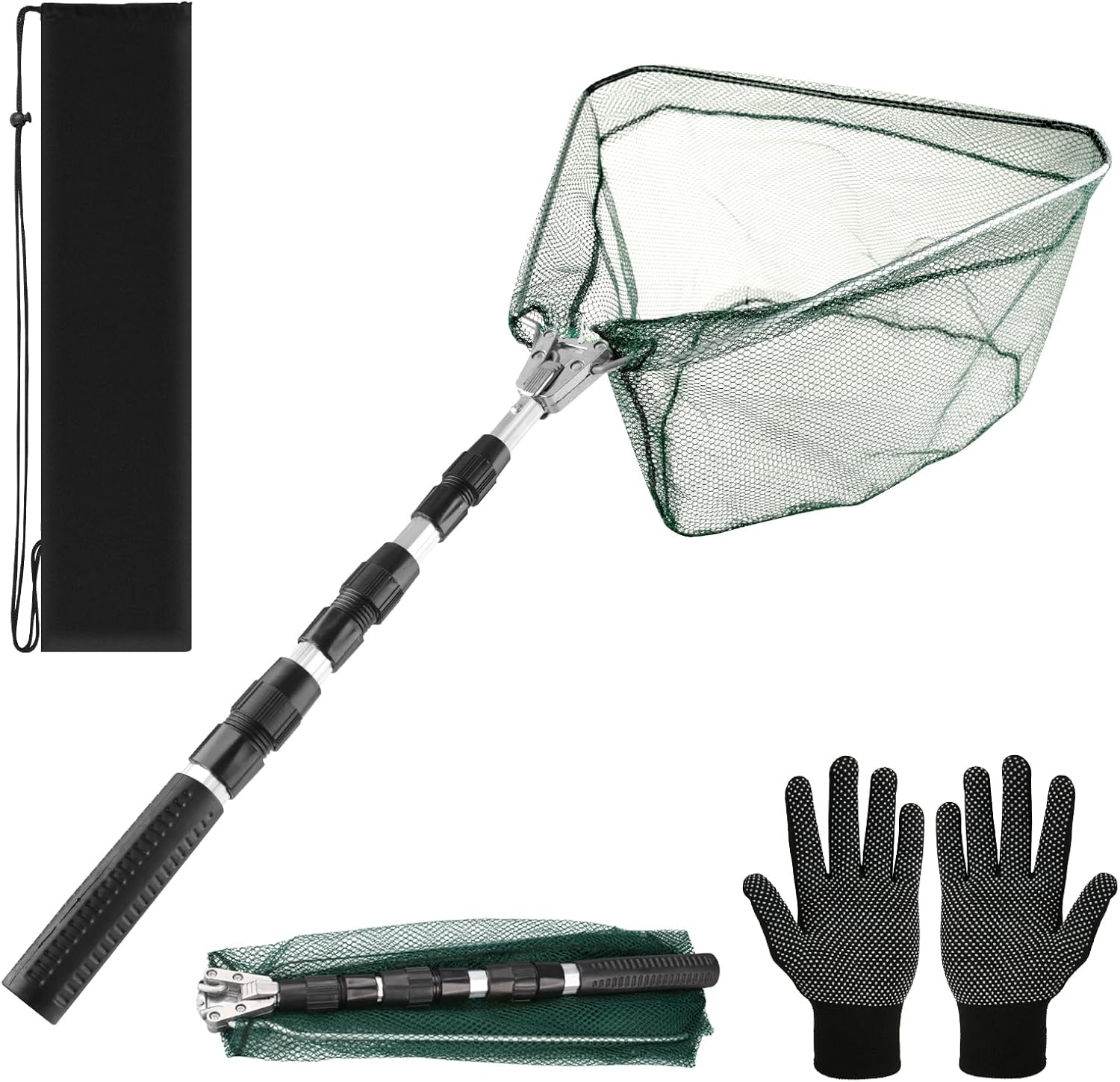 Amazon.com : Yeahmart Fishing Net, Foldable Extendable Fish Landing Net ...