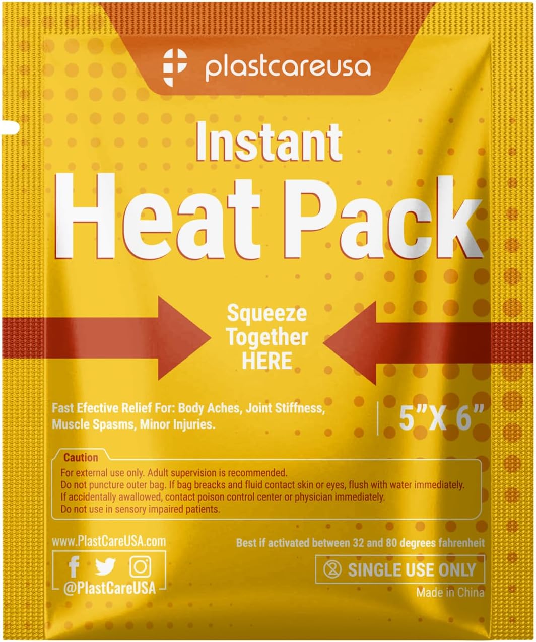 Amazon.com: Instant Heat Packs - Disposable Hot Packs for Pain Relief, 5 in x 6 in, 25 Packs ...