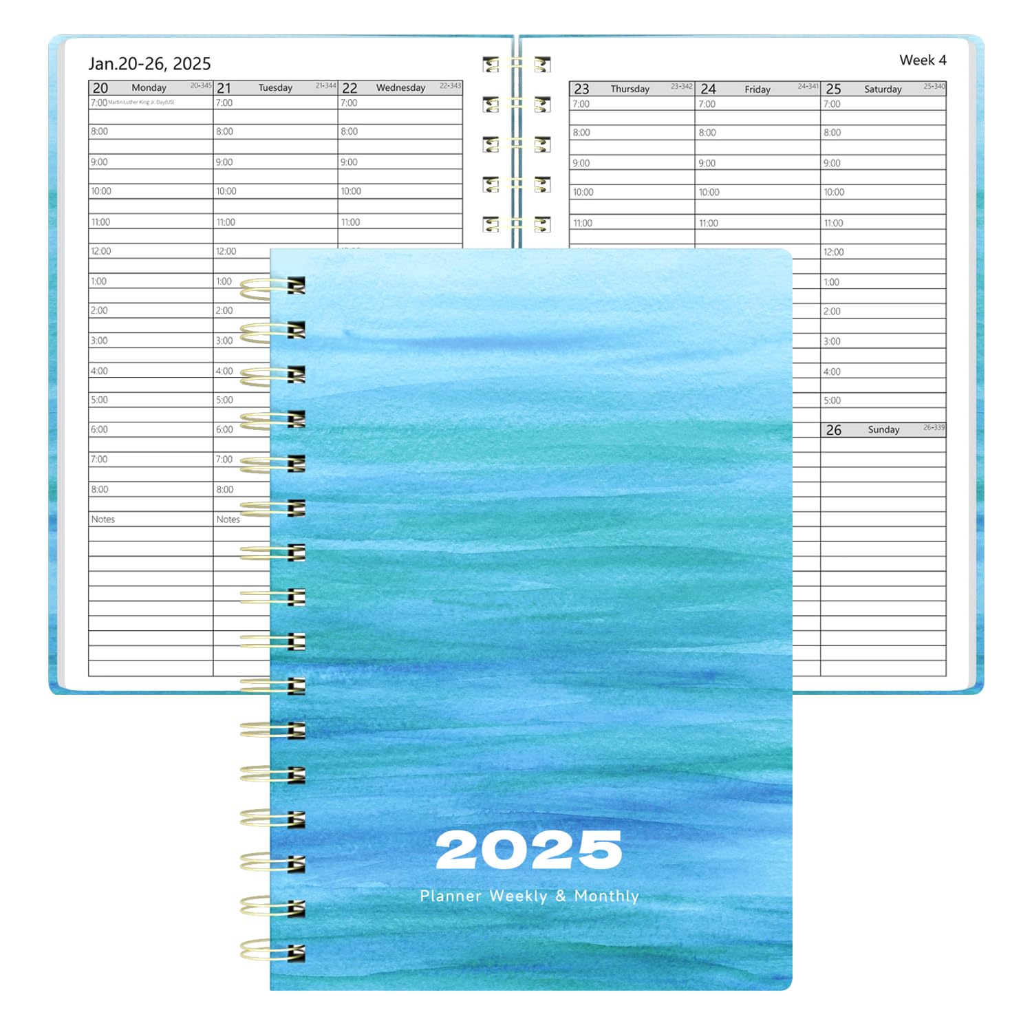 Snapklik.com : 2025 Daily Planner Appointment Book Quarter-Hourly Daily ...
