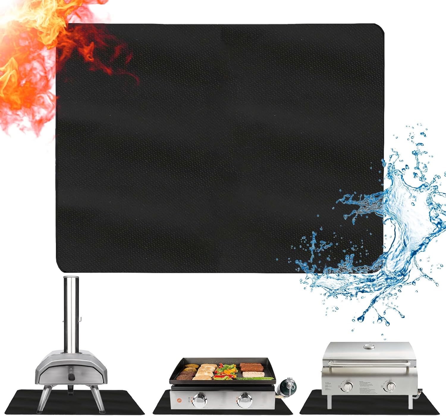 Amazon.com: LEZZYRUCK 24x31 Inches Under Grill Mat for Outdoor Grill ...