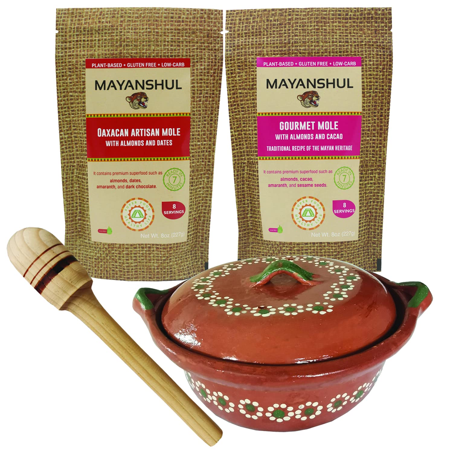 Amazon.com : MAYANSHUL | Bundle: Gourmet Mole Poblano (8oz) + Oaxacan ...