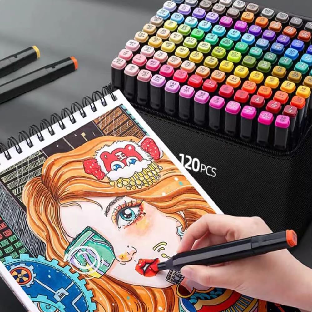 Snapklik.com : AMUIZC Alcohol Markers, 120 Colors Art Drawing Markers ...