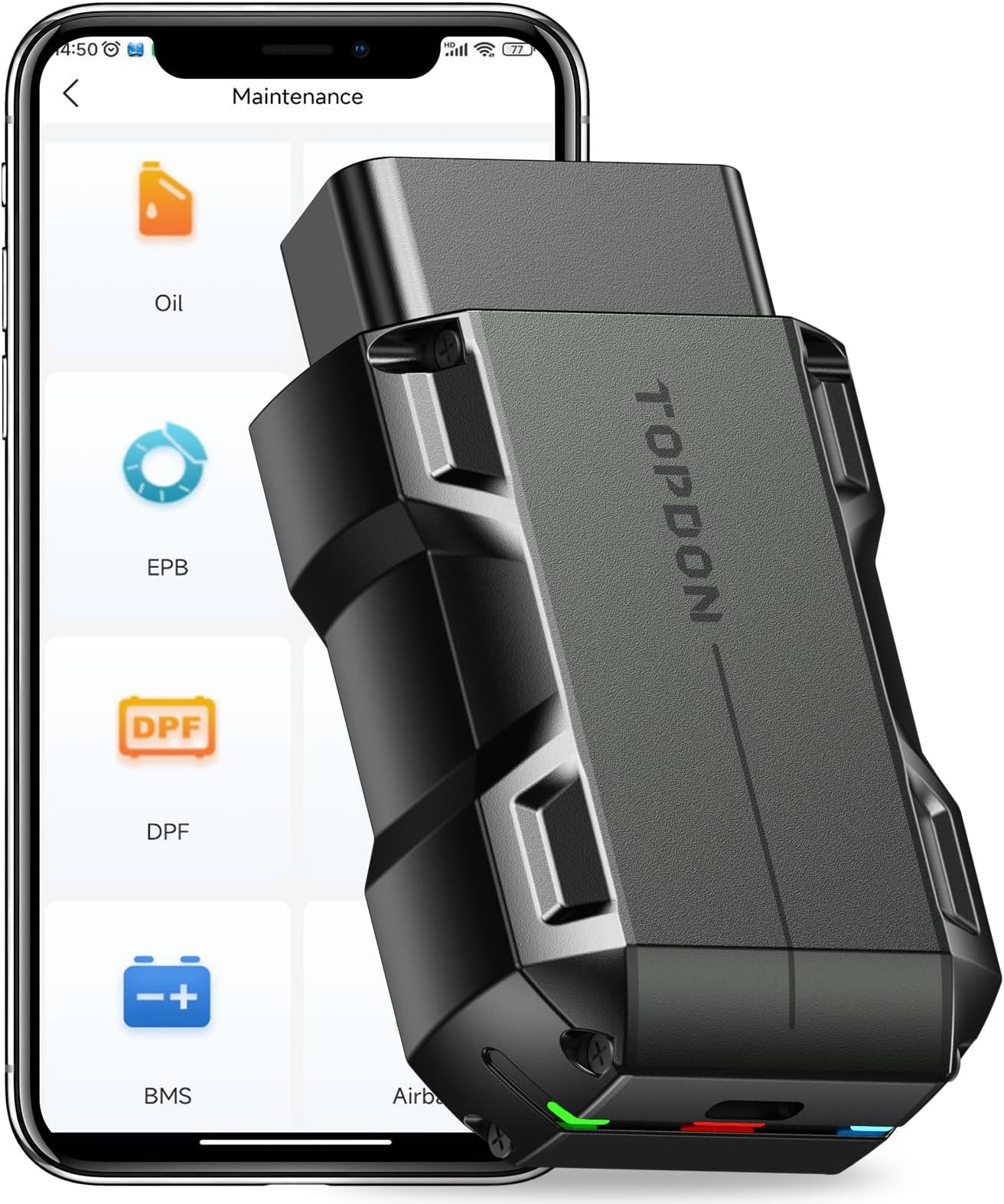 Amazon.fr : TOPDON Topscan Lite Scanner OBD2 Bluetooth, Outil de ...