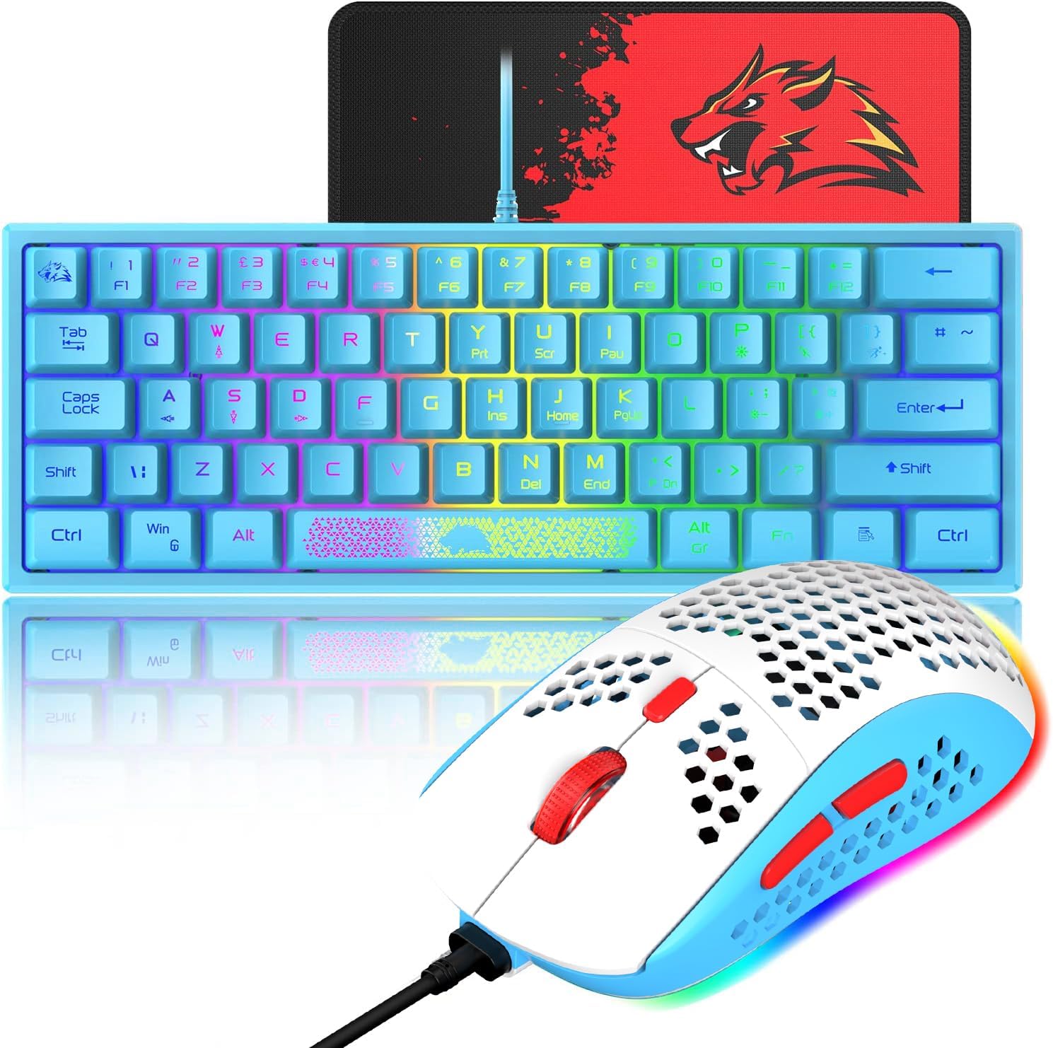 Amazon.com: ZIYOU LANG RK-T60 Wired Mechanical Gaming Keyboard and ...