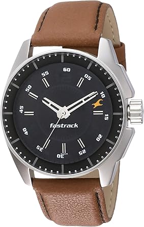 Fastrack Men's Quartz Watch with Analog Display and Leather Bracelet ...