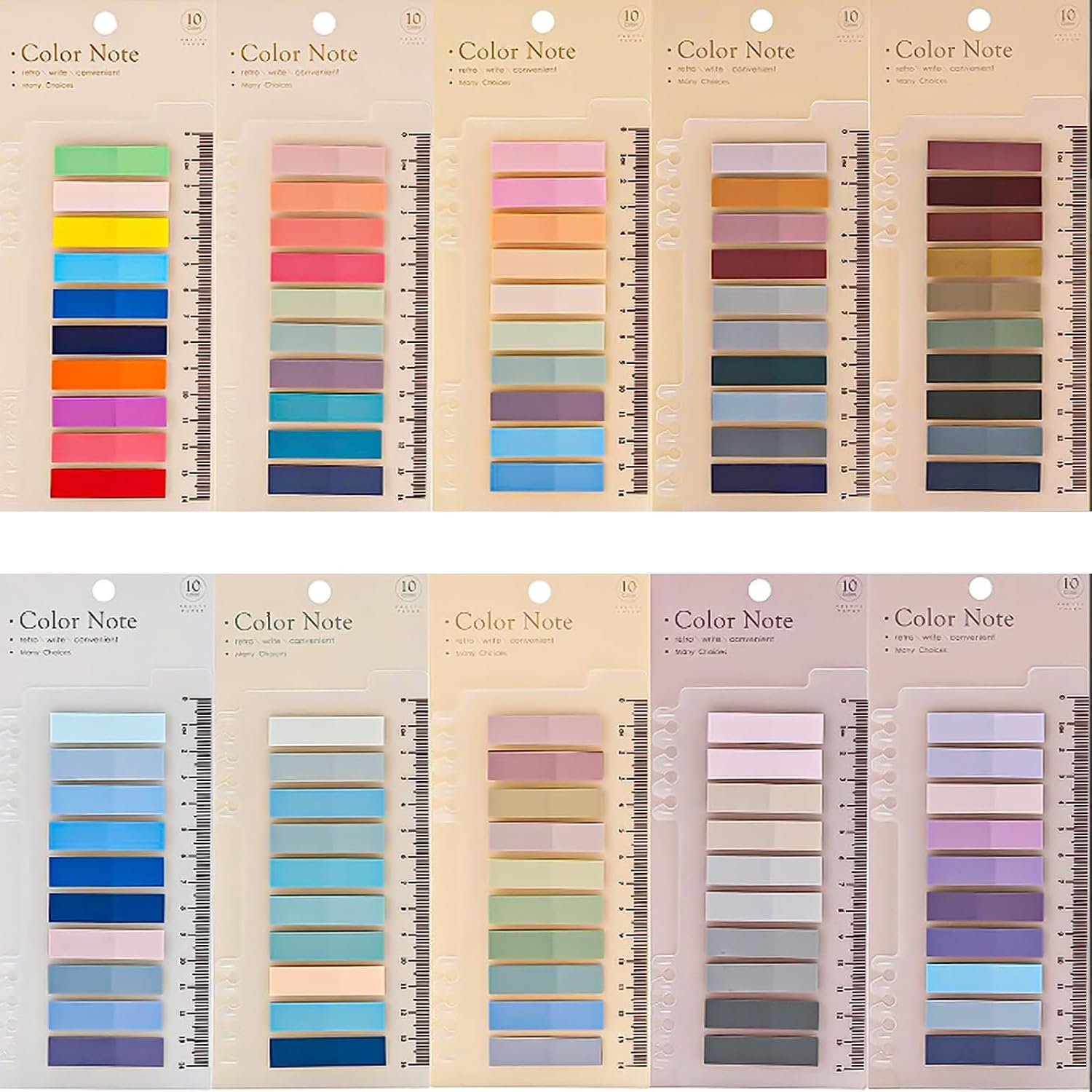 Sticky Tabs, Morandi Sticky Notes & Page Markers - 100 Colors ...