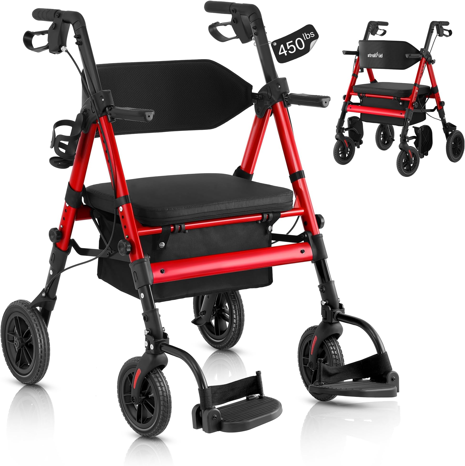Amazon.com: Walkers for Seniors,Rollator Walker with Seat, Walker ...