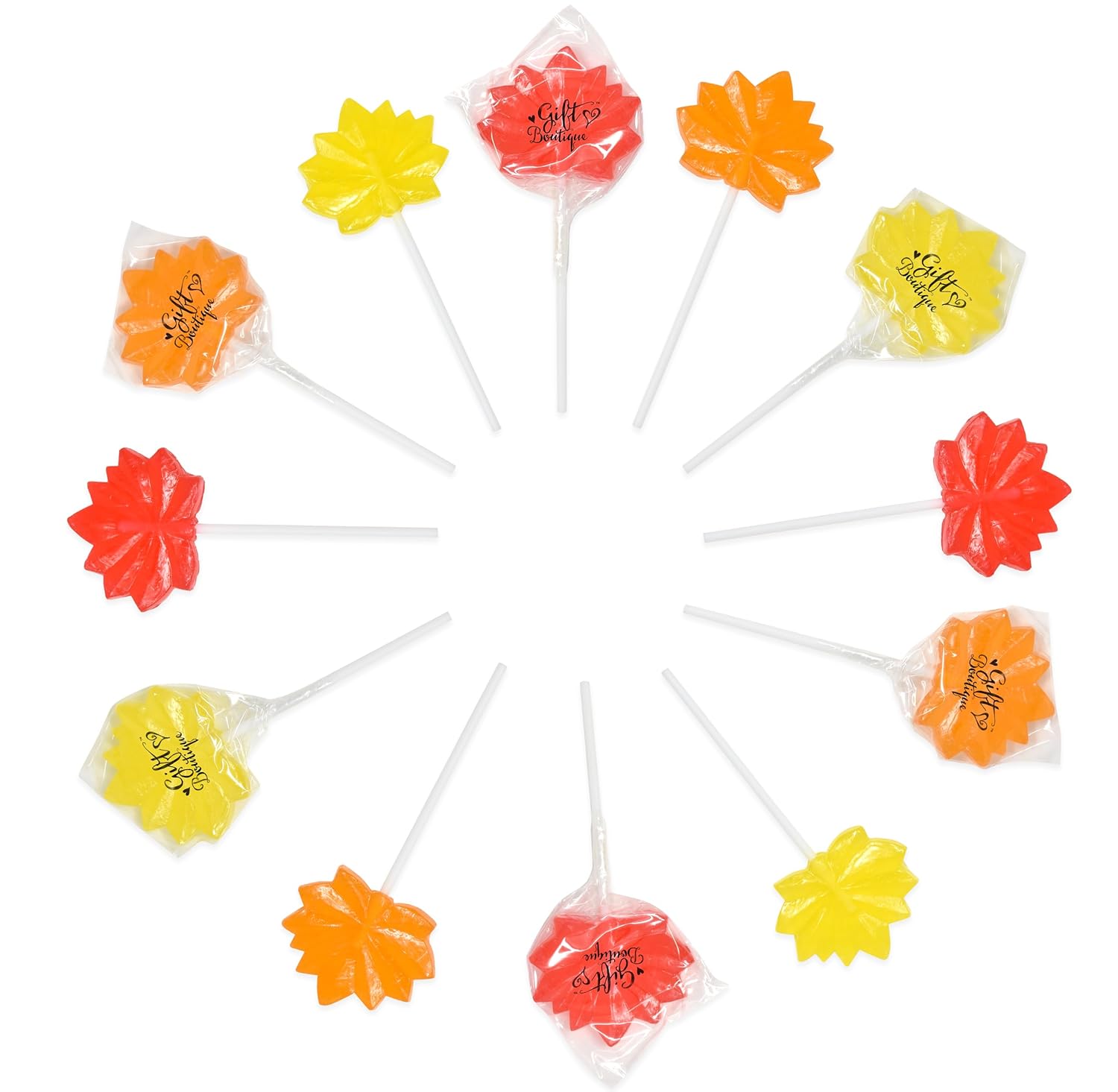 Amazon.com : Fall Maple Leaf Lollipop Suckers 36 Pack Thanksgiving ...