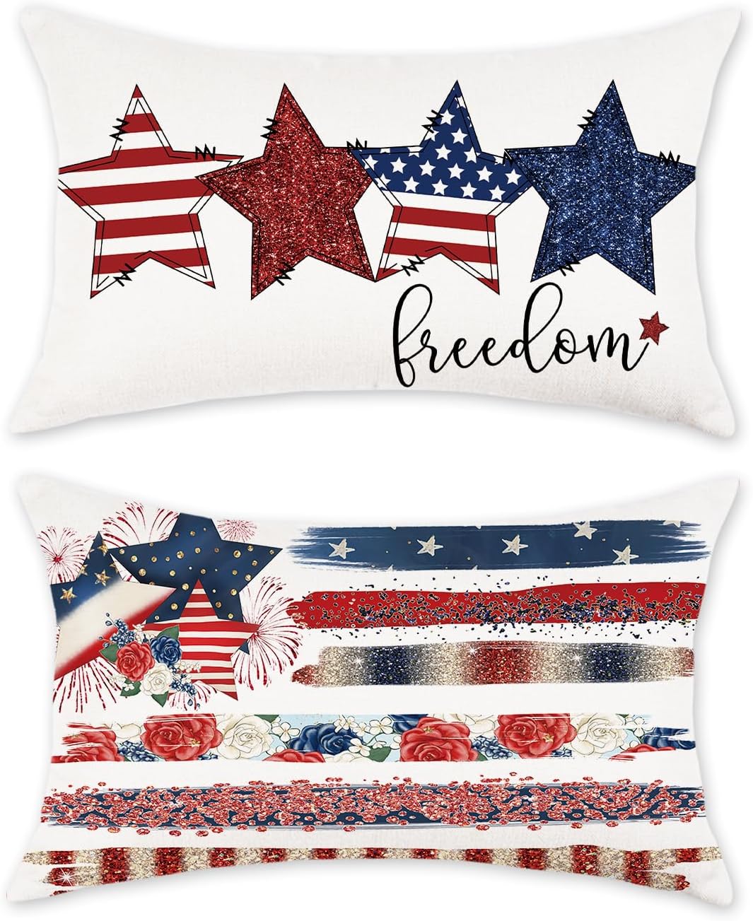 Amazon.com: TAJWE 4th of July Throw Pillow Covers 12x20 Set of 2 ...