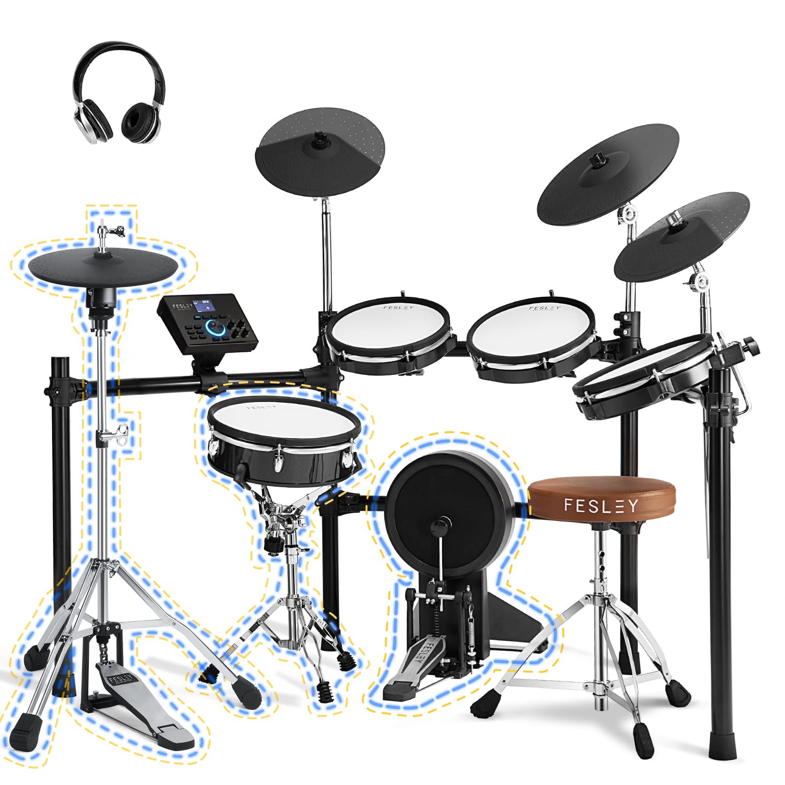 Snapklik.com : Fesley Electric Drum Set