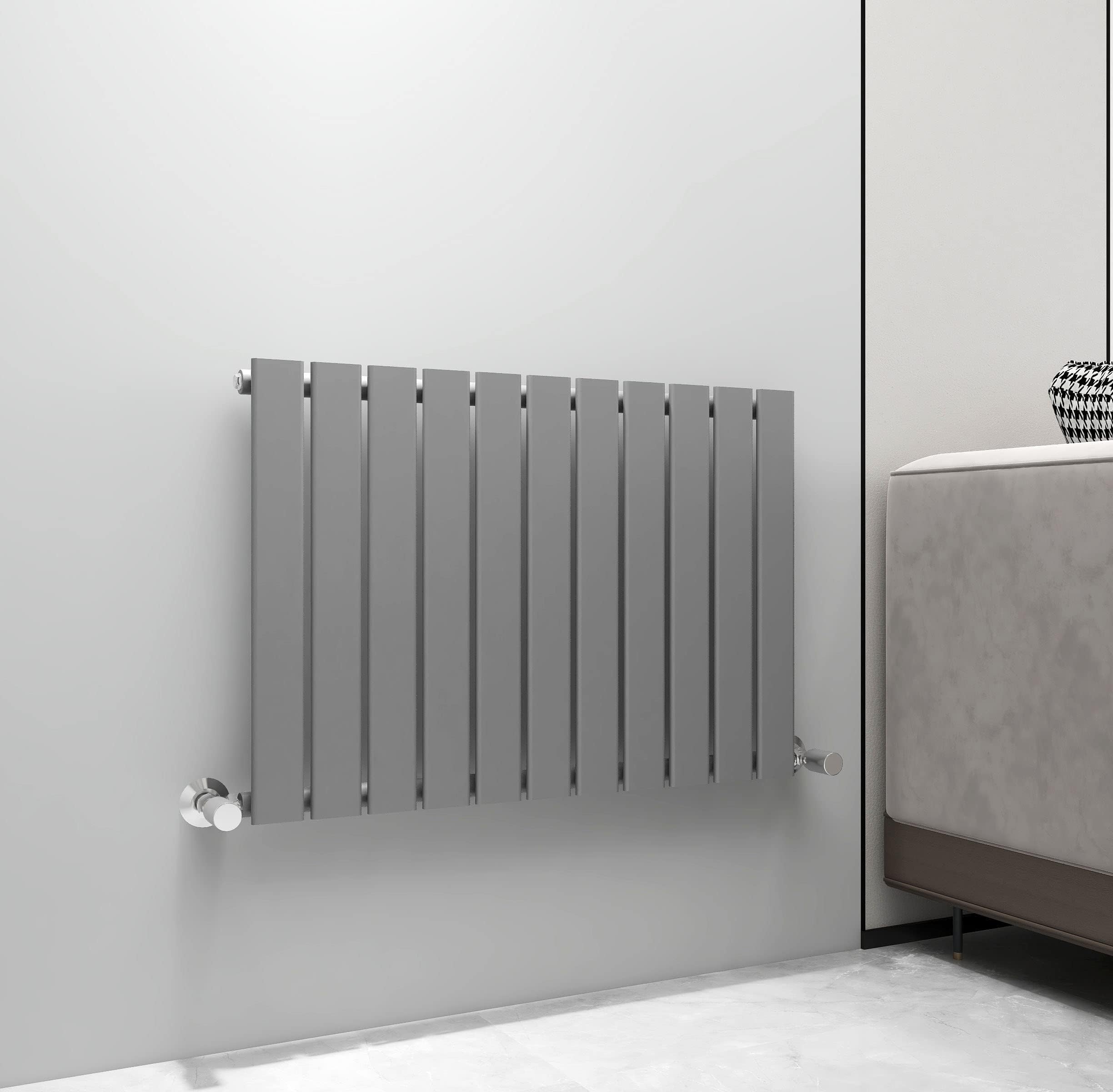 DuraTherm® 600 x 456mm White Horizontal Designer Radiator Single Column ...