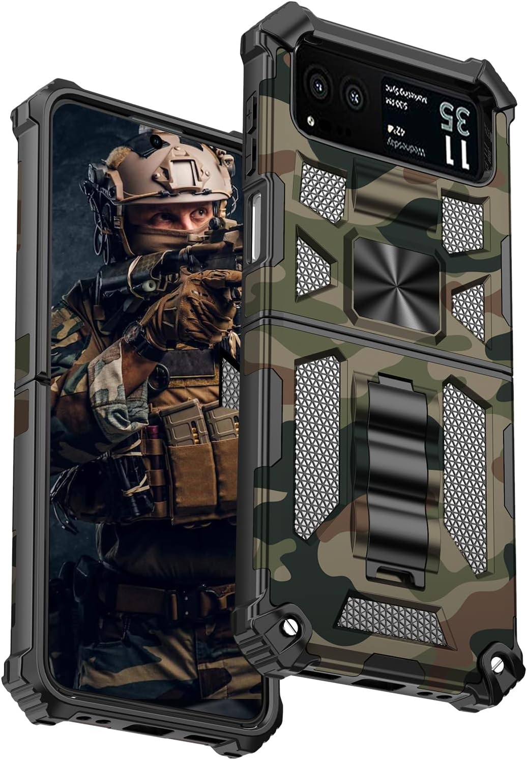 Amazon.com: Ephoou Camouflage Case for Motorola Razr Plus 2023/ Moto ...