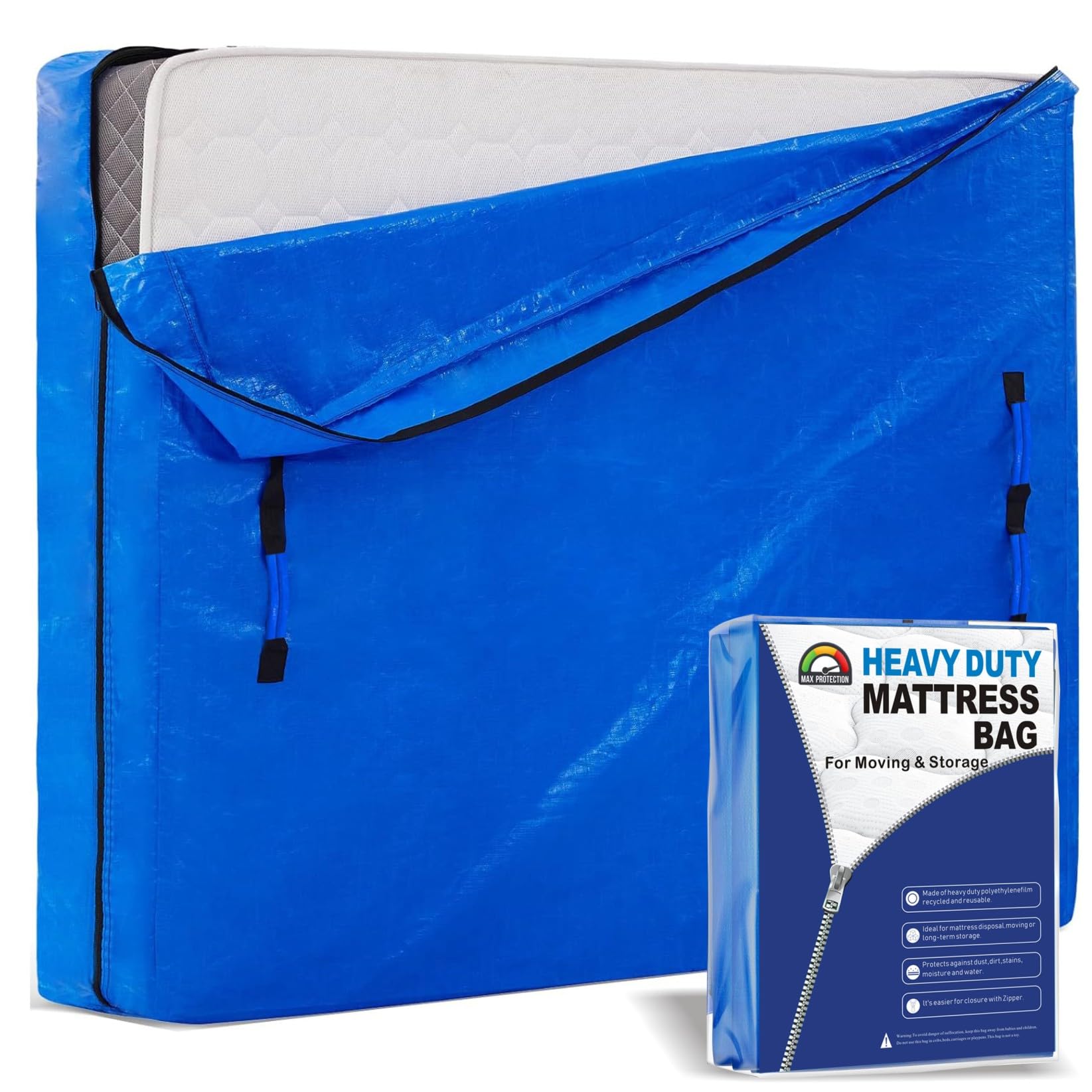 Ultra Thick Mattress Bag Waterproof Protector Storage Heavy Duty Easy ...